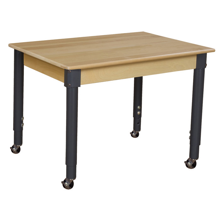 Wood Designs Hardwood Birch Tables Adjustable Height Rectangular Activity Table & Reviews | Wayfair